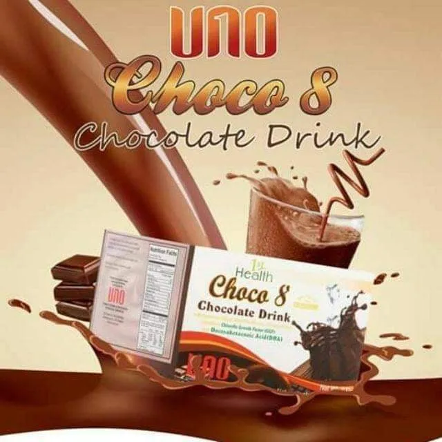 CHOCO 8 chocolate drink for kids and adult, 20 sachet, chlorella growth ...