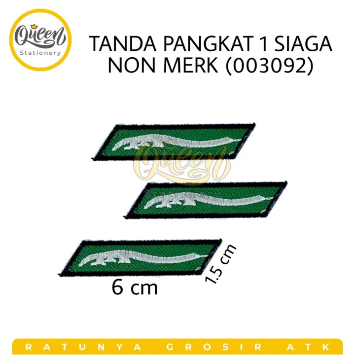 1 PCS TANDA PANGKAT 1 SIAGA NON MERK / BET PRAMUKA / BADGE ...