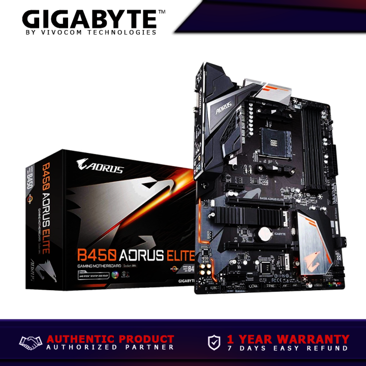 GIGABYTE B450 AORUS ELITE (Ultra Durable Motherboard with Realtek® GbE ...