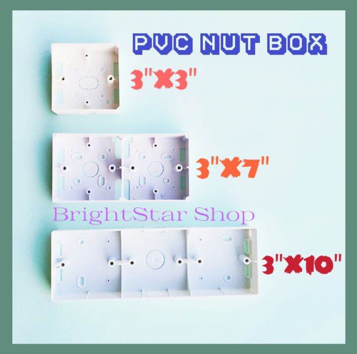 PVC Nut Box Surface Type 3x3 3x7 3x10 Electrical Box Base | Lazada