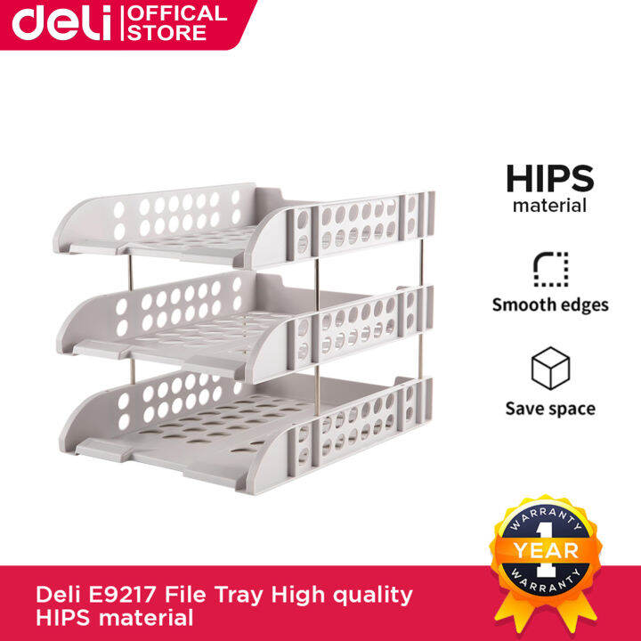 Deli Three-Column File Data Storage Rack High Quality Hips Material ...