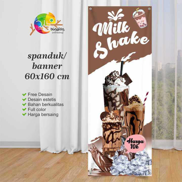 Spanduk Banner 60x160 Milk Shake Coklat Putih | Lazada Indonesia