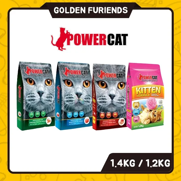 POWERCAT 1.4KG 1.2kg (original packaging) HALAL ORGANIC DRY CAT FOOD ...