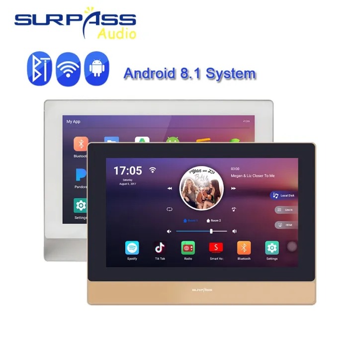 Smart Touch Screen audio Wall Amplifier 7inch WIFI Bluetooth Android ...