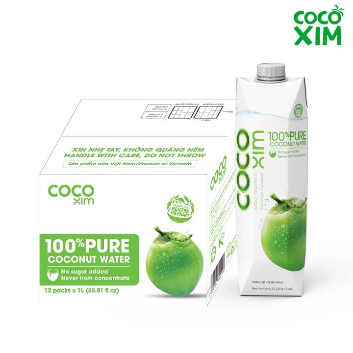 [COCOXIM] Pure Coconut Water 1L - Bundle of 12 - 100% Natural Coconut Water Tetra Drink | Lazada ...