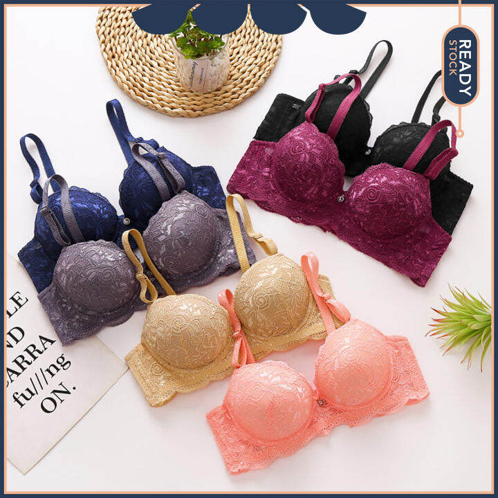 [Cloud Bazaar] Alicia’s Secret Floral Lace Underwire Balconette Push-Up Bra/ Coli Wanita ...