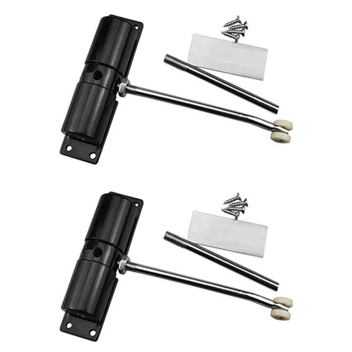 2X Door Closer Household Black Belt Wheel Adjustable Automatic Door ...