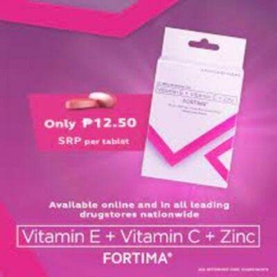 FORTIMA Film Coated Tablet 8s Vitamin C + Vitamin E + Zinc | Lazada PH