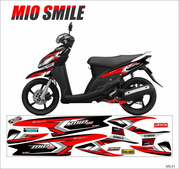 STRIPING MIO SMILE VARIASI RACING SANGAT COCOK BUAT MOROT KESAYANGAN ANDA / STRIPING VARIASI ...