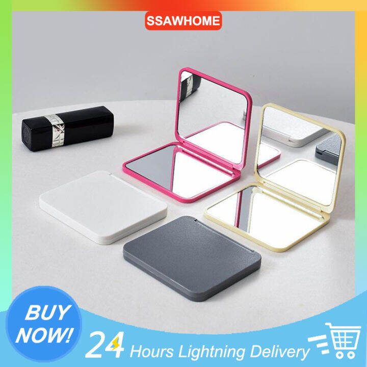 Mini Square Makeup Mirror Portable Double-Sided Vanity Mirror Cosmetic ...