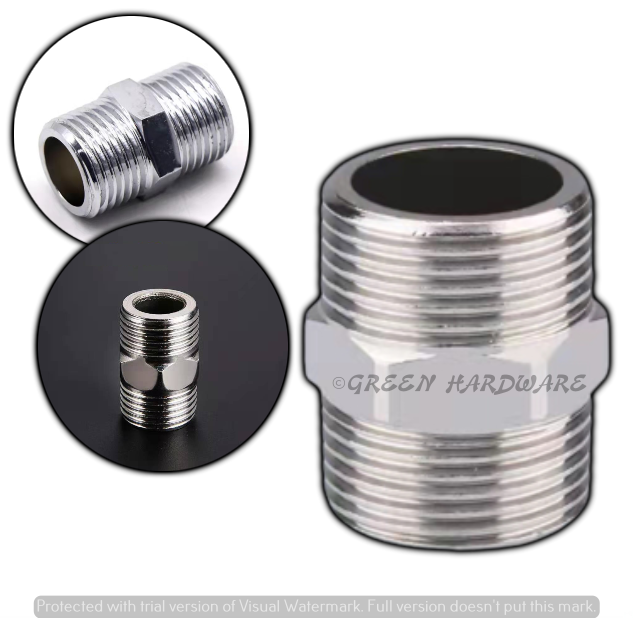 1PCS 1/2" BSP Thread 304 Stainless Steel Equal Diameter Double Head ...
