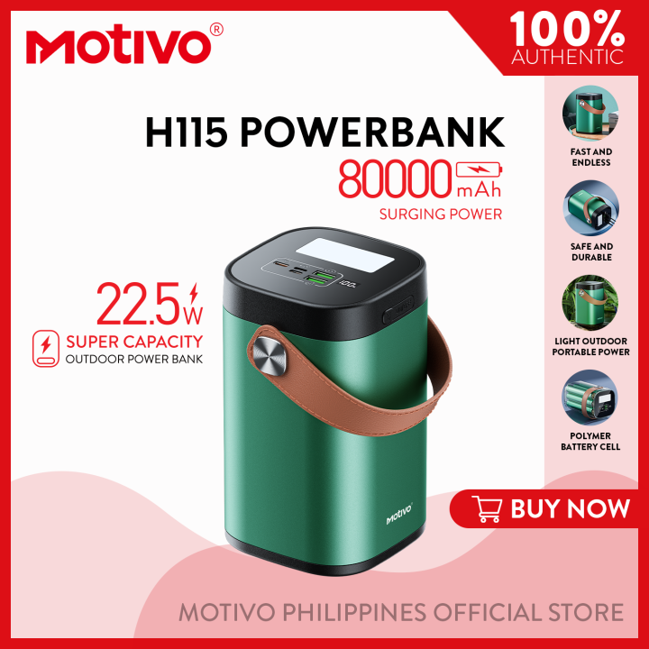 Motivo H115 Powerbank Green 80000mAh | Lazada PH