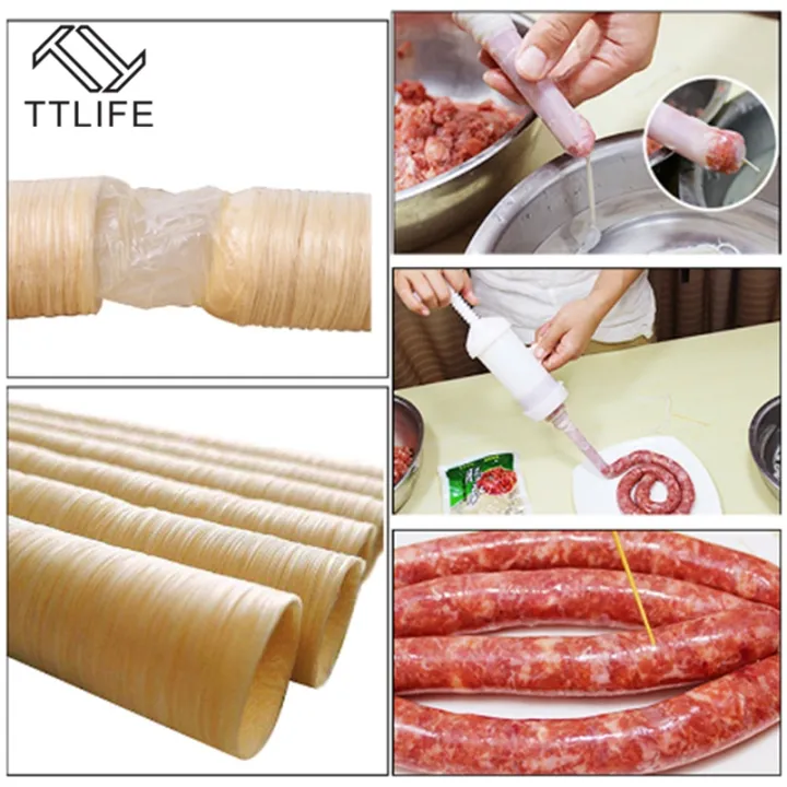 TTLIFE 26mm Roast Sausage Dried Sausage Skin Sausage Hot Dog Collagen ...
