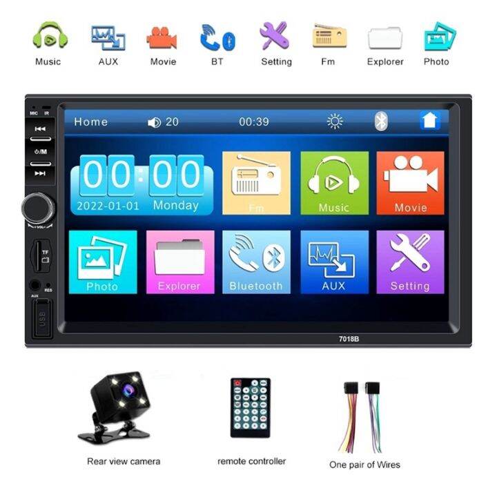 Universal 7Inch 2 Din Touch Screen Stereo Player MP5 Bluetooth ...