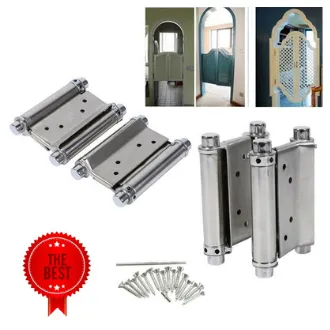 [ 2pcs ] 3" / 4" Stainless Steel Cowboy Hinges Cowboy Door Double ...