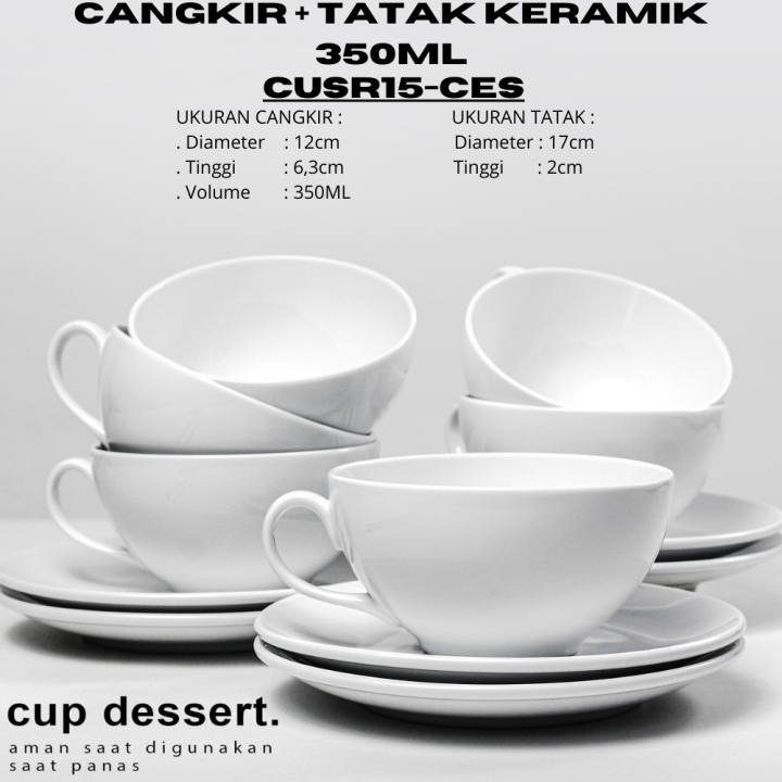 Cangkir Tatak Keramik 350ML (2PSG) Polos By Indo Keramik Cangkir Tatak ...