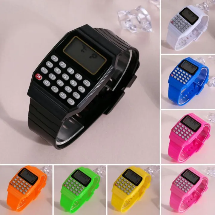 Children Electronic Calculator Silicone Date Multipurpose Keypad Wrist ...