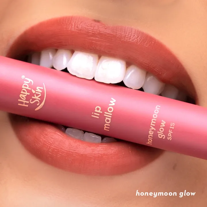 Moisture-wicking bright Happy Skin Lip Mallow Mousse in Honeymoon Glow ...