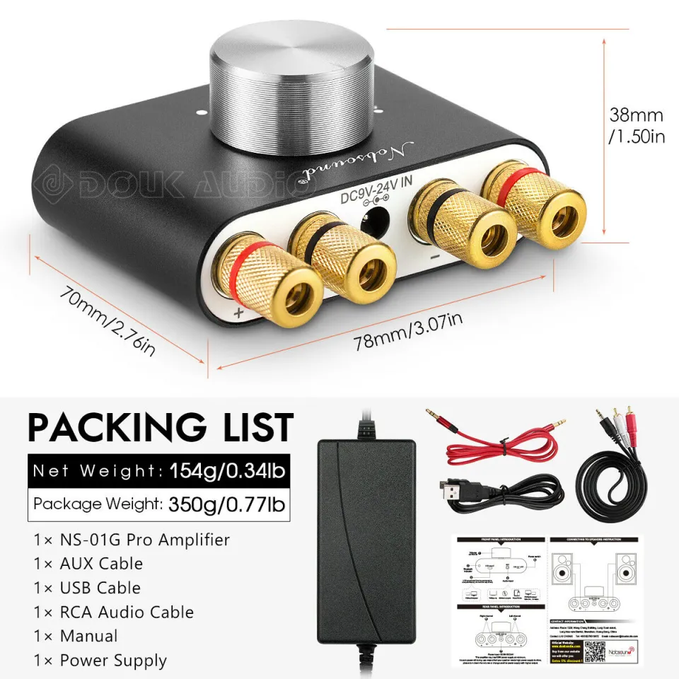 Nobsound NS-01G Pro Mini Bluetooth Amplifier Review, 56% OFF