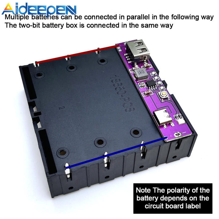 Aideepen 18650 Charging Board 5V 2.1A Mobile P-Bank Batt Charger Board ...