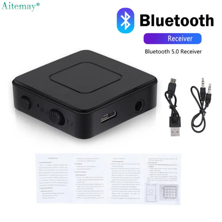 Aitemay Bluetooth 5.0 Audio Receiver Transmitter 3.5mm AUX Jack Stereo ...
