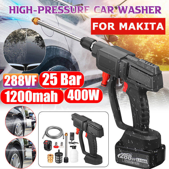 Máy Rửa Xe Hơi Không Dây Áp Suất Cao 25Bar 288VF Máy Phun Nước Tưới Vườn 400W Tự Động Cầm Tay ...