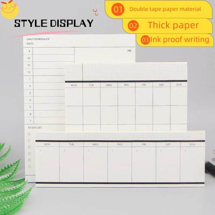Calendar Planner Weekly Monthly To-do List Tear-off Notepad Planner ...