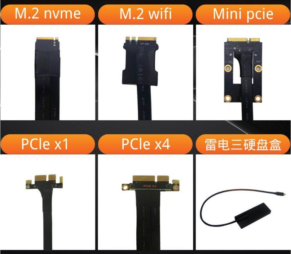 การ์ดแสดงผลภายนอกแล็ปท็อป Egpu PCI-E 3.0 X16เพื่อ M.2 Nvme & M.2 NGFF ...