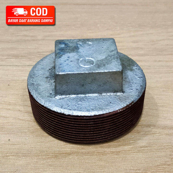PLUG DOP BESI DRAT LUAR 4 INCH / TUTUP PIPA BESI DRAT LUAR 4 INCH ...