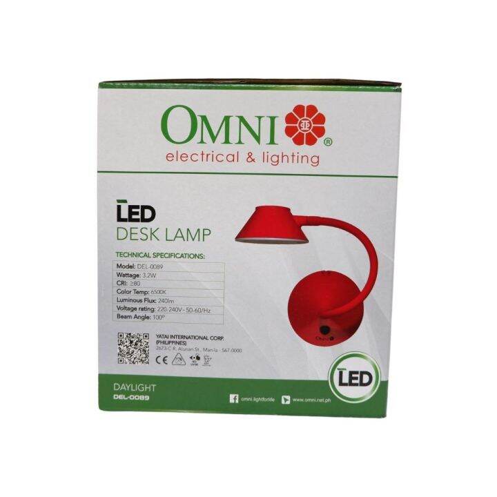 Omni Led Table Lamp 3.2 Watts 0089-Red | Lazada PH