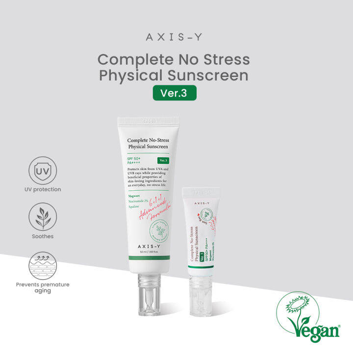 AXIS-Y Complete No-Stress Physical Sunscreen SPF50+ PA++++ V3 | Lazada PH