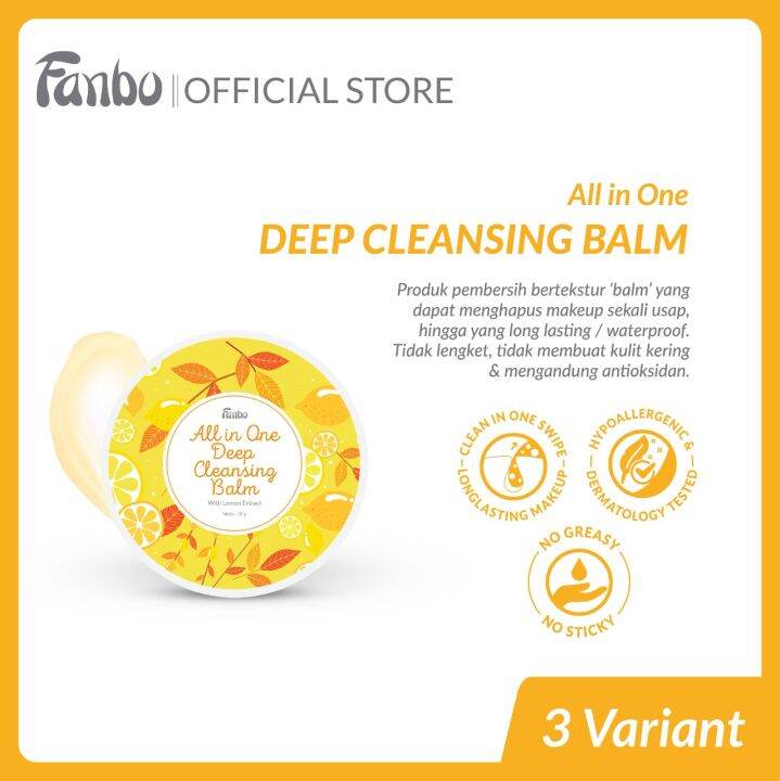Fanbo All in One Deep Cleansing Balm - Pembersih Make up (Balm) waterproof - 30gr - melembabkan ...