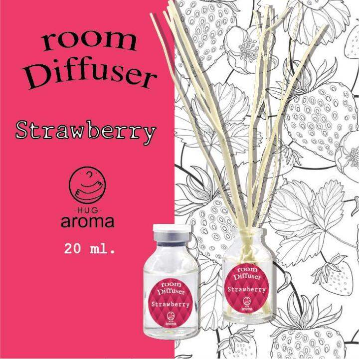 Hug Aroma Reed Diffuser 20 ML พีช เชอรี่ป่า เมล่อน ทับทิม สตอร์เบอร์รี่ แอปเปิ้ล Peach Wild ...