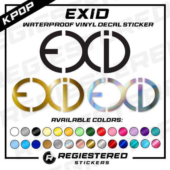 KPOP E X I D exid Logo Vinyl Decal Sticker Waterproof | Lazada PH