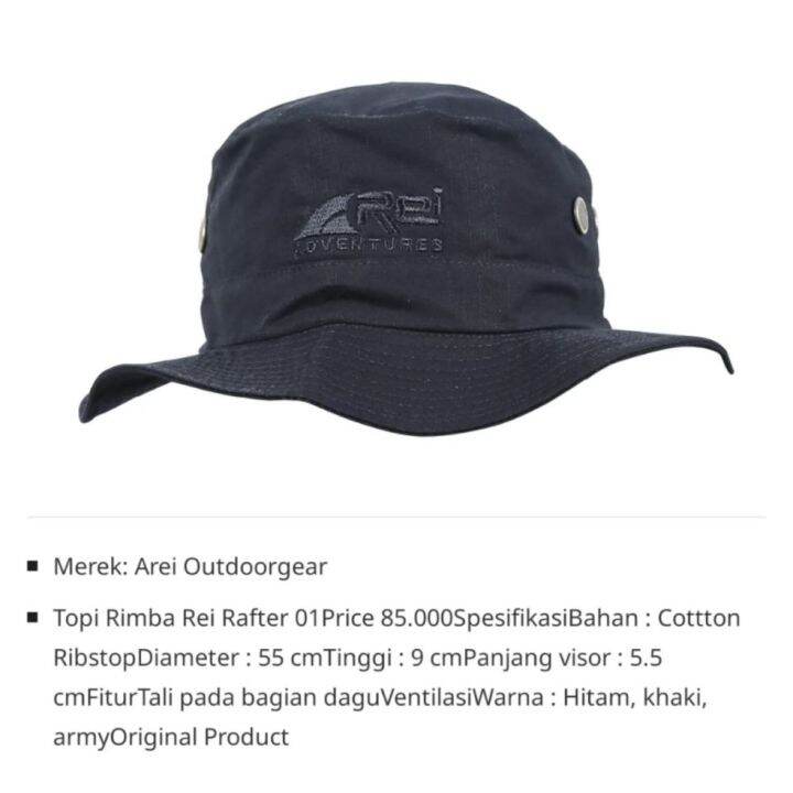 Topi Rimba Rei Original Jungle Hat Rafter Logo Putih | Lazada Indonesia