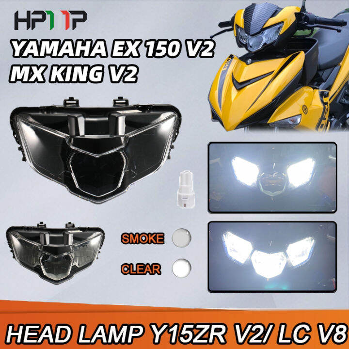 Zhipat YAMAHA Sniper 150 V2 LC135 V2 Y15ZR V2 LC 135 V8 LED HEAD LAMP Smoke/Clear Headlight ...