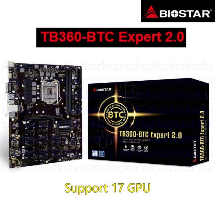 🔥สินค้าขายดี🔥พร้อมส่ง Mainboard Biostar TB360 BTC EXPERT 2.0 LGA1151 Intel B360 DDR4 17 GPU ...