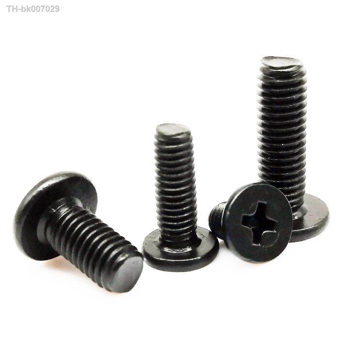 ♠♂ 5/10/20/50X CM M1.6 M2 M2.5 M3 M4 M5 M6 Black 304 Stainless Steel Cross Super Low Flat Wafer ...