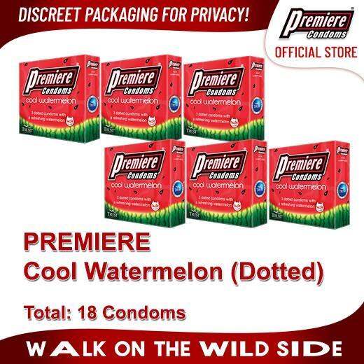 Premiere Condoms Dotted Cool Watermelon by 3's Pack of 6 | Lazada PH