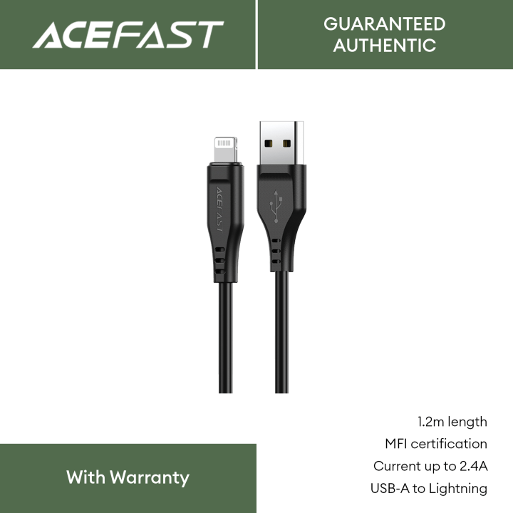 Acefast Acewire C3-02 USB-A to Lightning Cable 1.2M | Lazada PH
