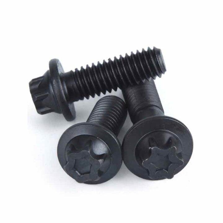 M5 M6 Grade 12.9 Black Torx-Head Bolts Hexagon Plum Flange Screws ...