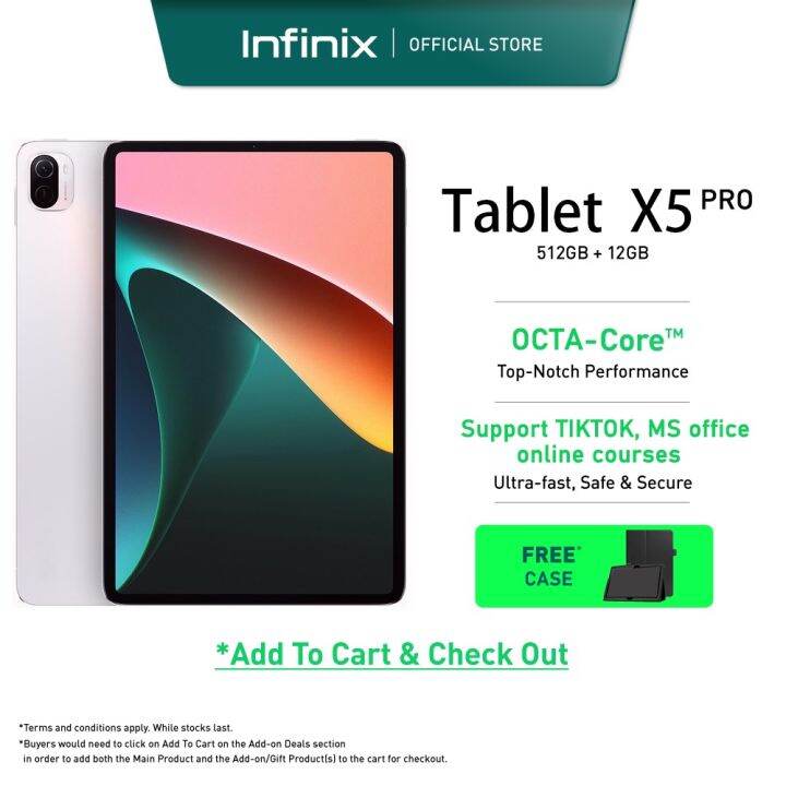 Infinix Tablet X5 Pro Octa-Core™ (12GB Memory, 512GB Storage) 11inch HD ...