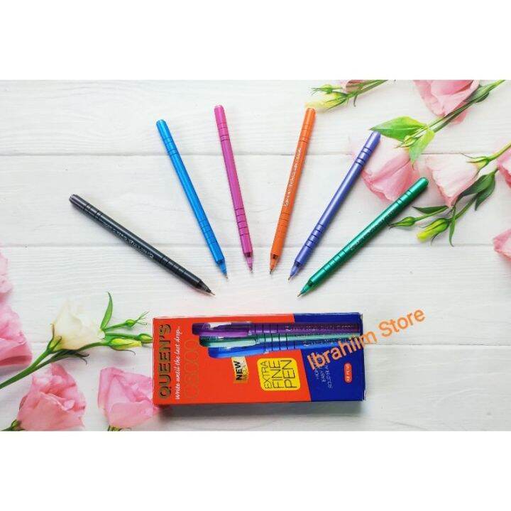 (ISI 12) PULPEN QUEEN 1 LUSIN BALLPOINT FASTER PULPEN QUEEN'S C6000 ...