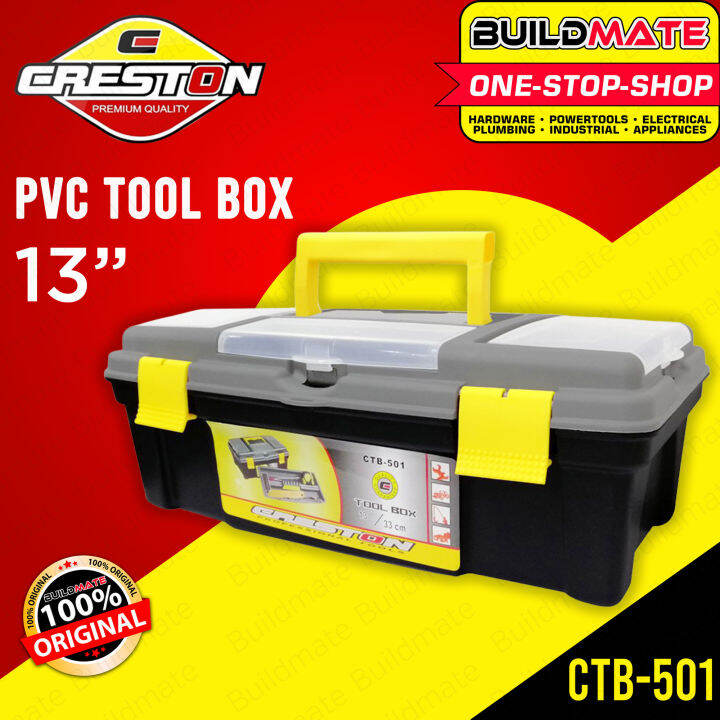 CRESTON PVC Tool Box 13" CTB-501 •BUILDMATE• | Lazada PH