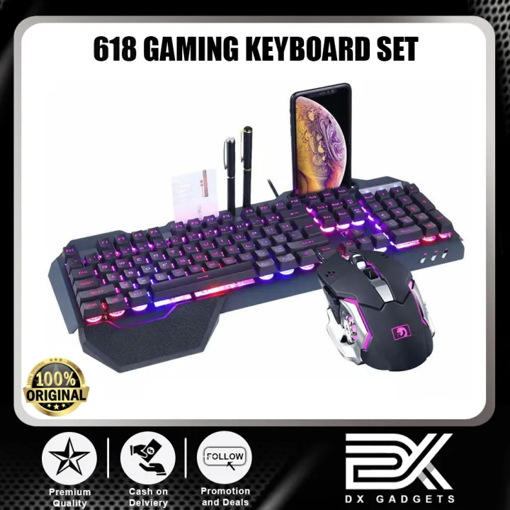 Limeide 618 Wired Gaming Keyboard and Mouse Set 16 Backlighting Effects ...
