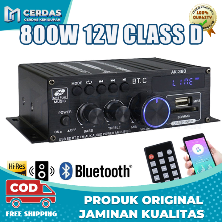Ak380 800w Bluetooth Amplifier Hifi Audio Karaoke Amplifier Mini ...