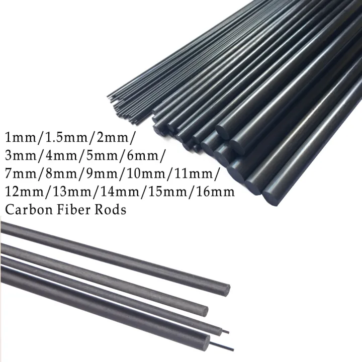 16pcsLot High Strength Carbon Fiber Rods Tube 1mm-16mm For RC Plane Fix ...