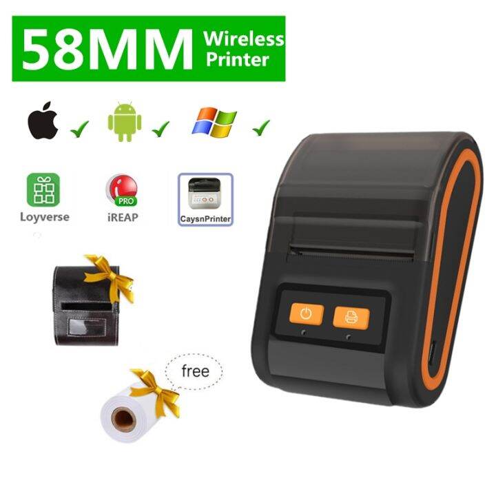 Portable 58mm Bluetooth Thermal Receipt Printer Handheld Mini Pocket Printer Support Android IOS ...