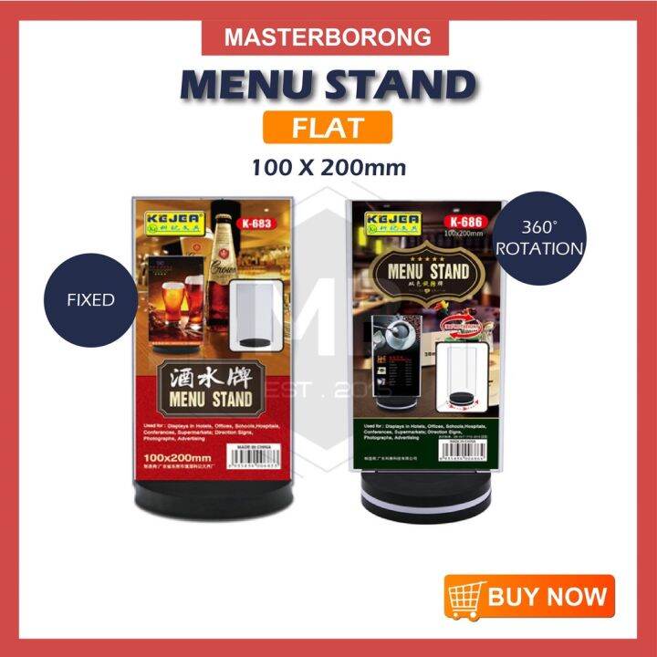 masterborong Display Menu Stand Holder Table Desktop Acrylic Restaurant ...