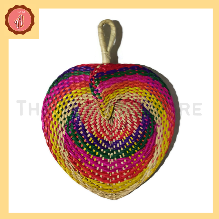 3 pieces Locally Made Abaniko Rainbow Color - Hand Weaved Pamaypay ...